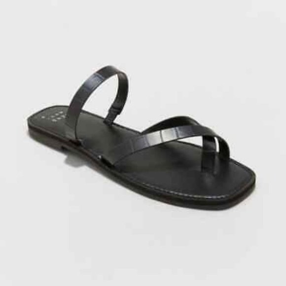a new day | Shoes | A New Day Felicity Cross Strap Sandals Black 95 ...